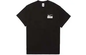 Nike X Stussy Crossover Logo Graffiti Printing T-shirt - Black