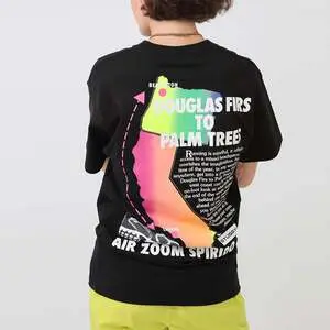 Nike X Stussy Crossover Logo Graffiti Printing T-shirt - Black
