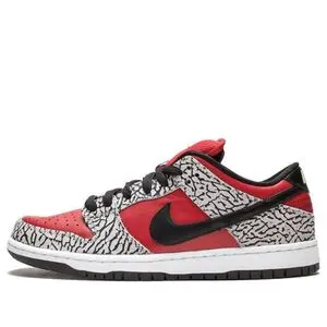 Nike Supreme X Dunk Low Premium Cement Sneakers - Red