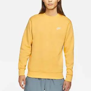 Nike Club Fleece Round Neck Pullover - Yellow