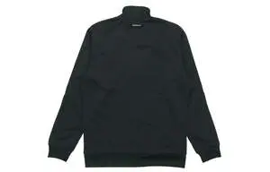 Adidas Track Jacket With Stand Collar And Signature Stripes - Black