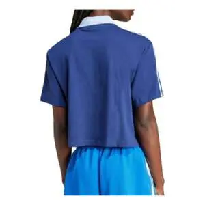 Adidas Cropped Polo Shirt With Collar