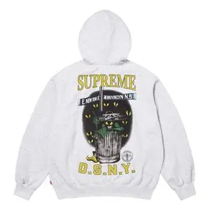 Supreme X Dsny Zip Up Hooded Sweatshirt - Ash Grey
