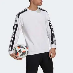 Adidas Long Sleeve Pullover With Striped Logo Detailing