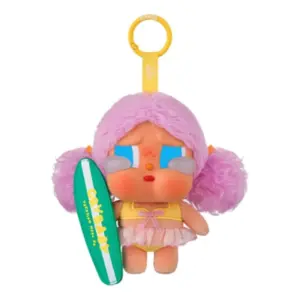 POP MART Crybaby Vacation Mode On Series Vinyl Plush Pendant "let's Surf - Multi-color