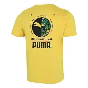 PUMA Graphic T-shirt 'yellow Black - Yellow/black
