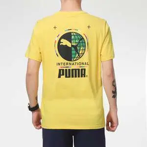 PUMA Graphic T-shirt 'yellow Black - Yellow/black