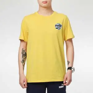 PUMA Graphic T-shirt 'yellow Black - Yellow/black