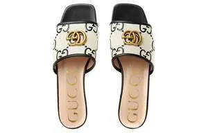 Gucci Gg Slide Sandal - Black/white