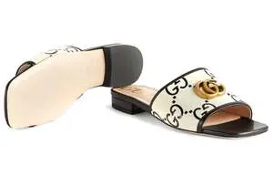 Gucci Gg Slide Sandal - Black/white
