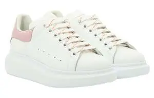 Alexander McQueen Oversized Larry Leather Sneakers - White/pink