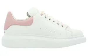 Alexander McQueen Oversized Larry Leather Sneakers - White/pink