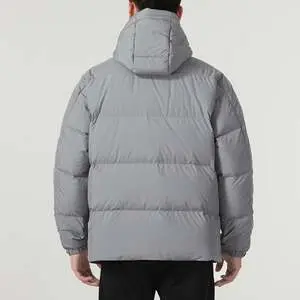 Adidas 3-stripe Puff Down Coat - Grey/black