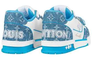 LOUIS VUITTON Trainer High Top Sneakers - White/blue