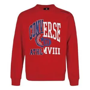 CONVERSE Crewneck Sweatshirt With Graphic Logo - Red