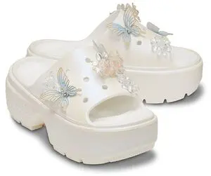 CROCS Embellished Platform Slides