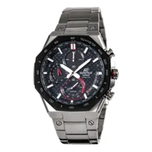 Casio Edifice Analog Octagon Watch With Sapphire Crystal - Silver