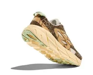 Hoka One One Clifton L Suede - Brown/orange/yellow
