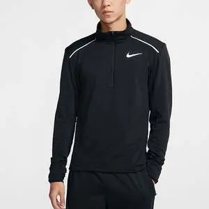 Nike Dri-fit Running Training Fleece Lined Long Sleeve Top - Black