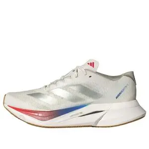 Adidas Adidas Adizero Boston 12 Sneakers Core White/matte Silver/pure Ruby
