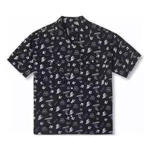 CONVERSE Graphic Print Short Sleeve Shirt - Black