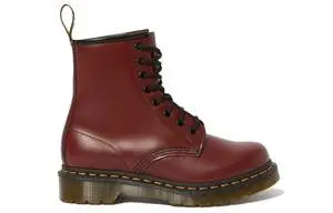 Dr. Martens 1460 Smooth Leather Lace Up Boots - Red