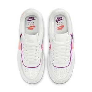 Nike Force 1 Shadow Sneakers - White/orange/pink
