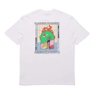 PUMA Back Pattern Printing Short Sleeve - White