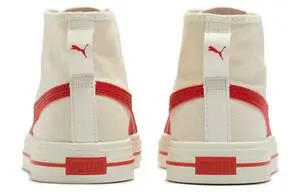 PUMA Ever Mid High Top Sneakers - Cream/red