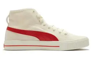 PUMA Ever Mid High Top Sneakers - Cream/red