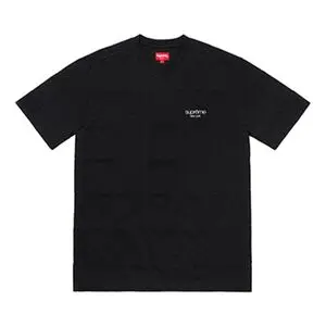 Supreme Fw18 Patchwork Pique Tee Splicing Short Sleeve - Black