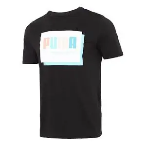 PUMA Graphic Print Regular Fit T-shirt - Black