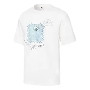 PUMA X Michael Lau Graphic Short T-shirt 'white Blue