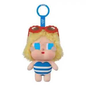 POP MART Crybaby Vacation Mode On Series Vinyl Plush Pendant 'sunbathing - Multi-color