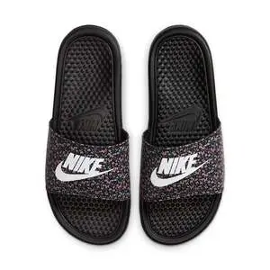 Nike Benassi Jdi Floral Slides - Black