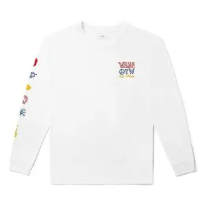 VANS Long Sleeve Printed Crewneck Sweatshirt - White