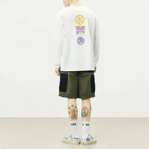VANS Long Sleeve Printed Crewneck Sweatshirt - White