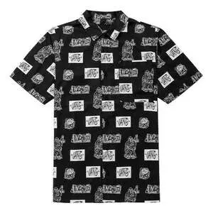 VANS X Duyanaizi Series Printing Pattern Casual Sports Short Sleeve Shirt - Black