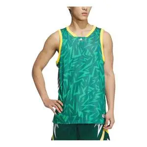 Adidas Basketball Tank - Green/yellow
