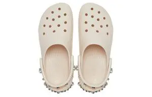 CROCS Classic Platform Tiara Clogs - Beige