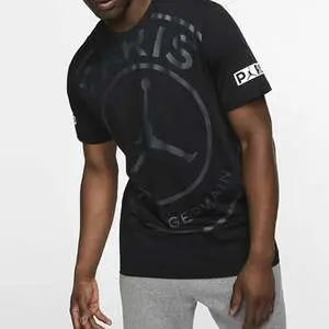 JORDAN Ss20 As J Psg Logo Tee Paris Saint-germain Flying Pattern Short Sleeve