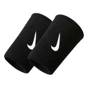 Nike Swoosh Doublewide Wristband - Black/white