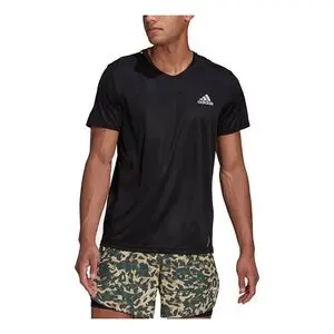 Adidas Pblue Tee Reflective Printing Running Sports Short Sleeve - Black