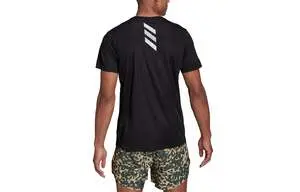Adidas Pblue Tee Reflective Printing Running Sports Short Sleeve