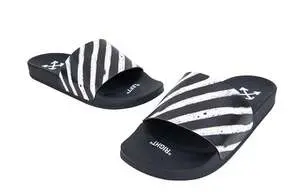 Off-White Graffiti Print Slides