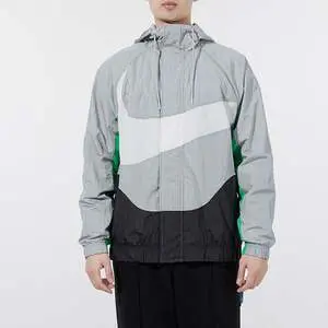 Nike Swoosh Hooded Woven Jacket - Grey