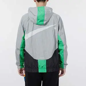 Nike Swoosh Hooded Woven Jacket - Grey