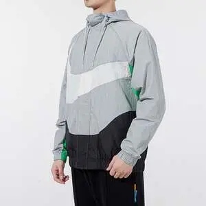 Nike Swoosh Hooded Woven Jacket - Grey