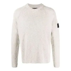 Stone Island Logo Patch Knitted Jumper - Grey