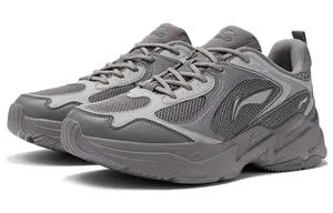 LI-NING Dark" Lace Up Sneakers - Grey